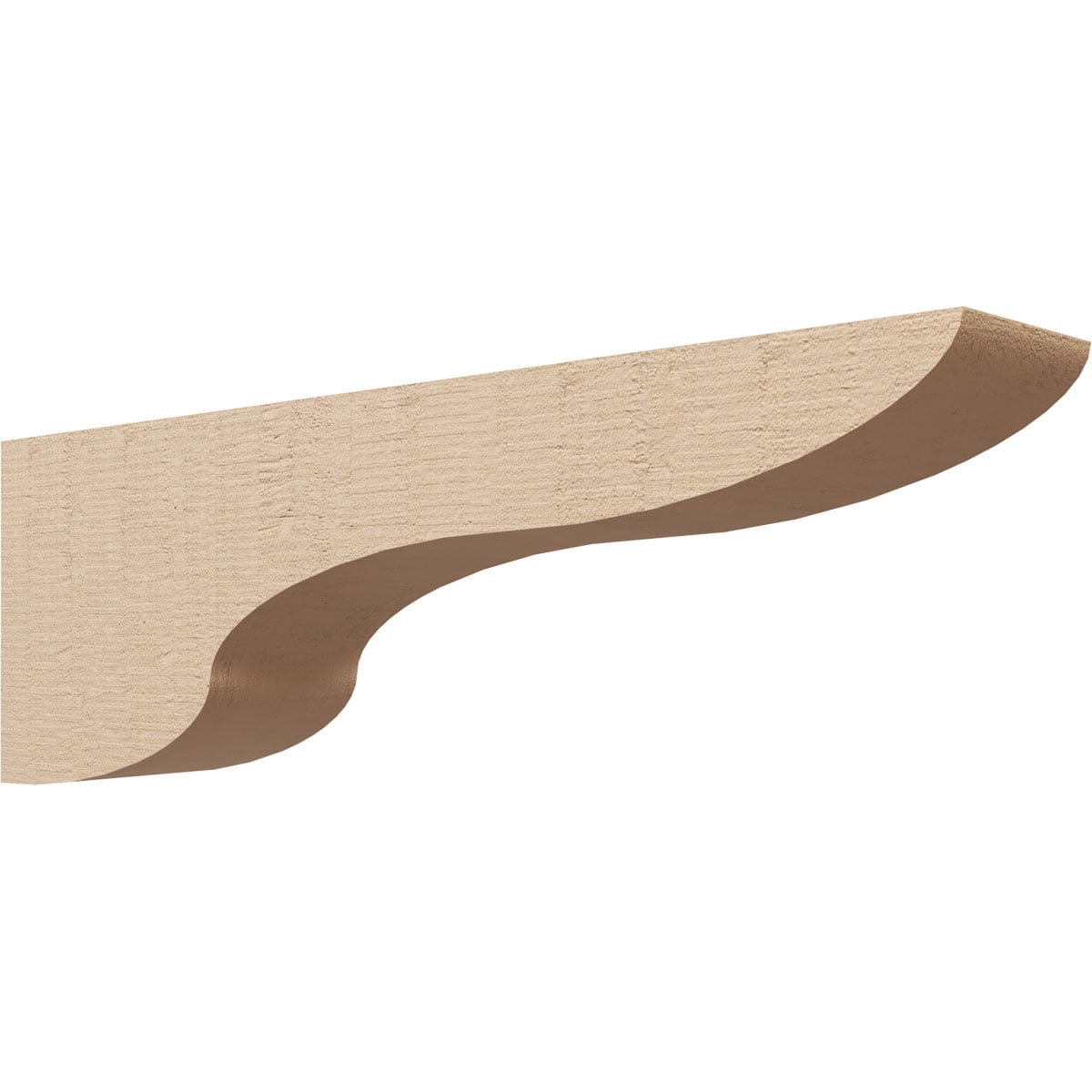 4"W x 24"D x 8"H Thin Carmel Rough Cedar Woodgrain TimberThane Corbel ...