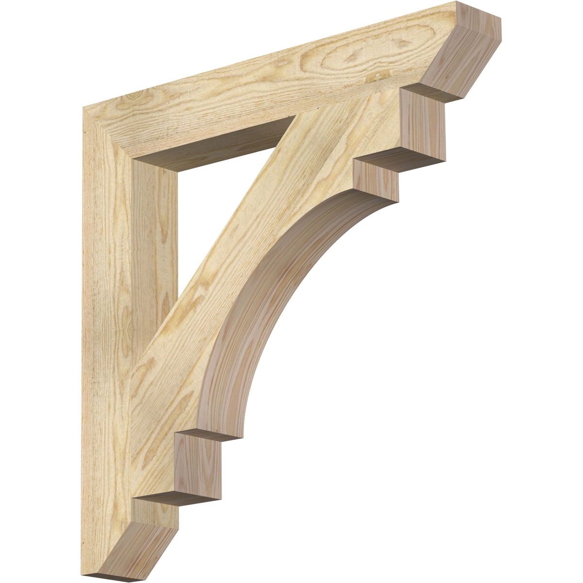 Ekena Millwork 4"W x 28"D x 28"H Merced Slat Rough Sawn Bracket ...
