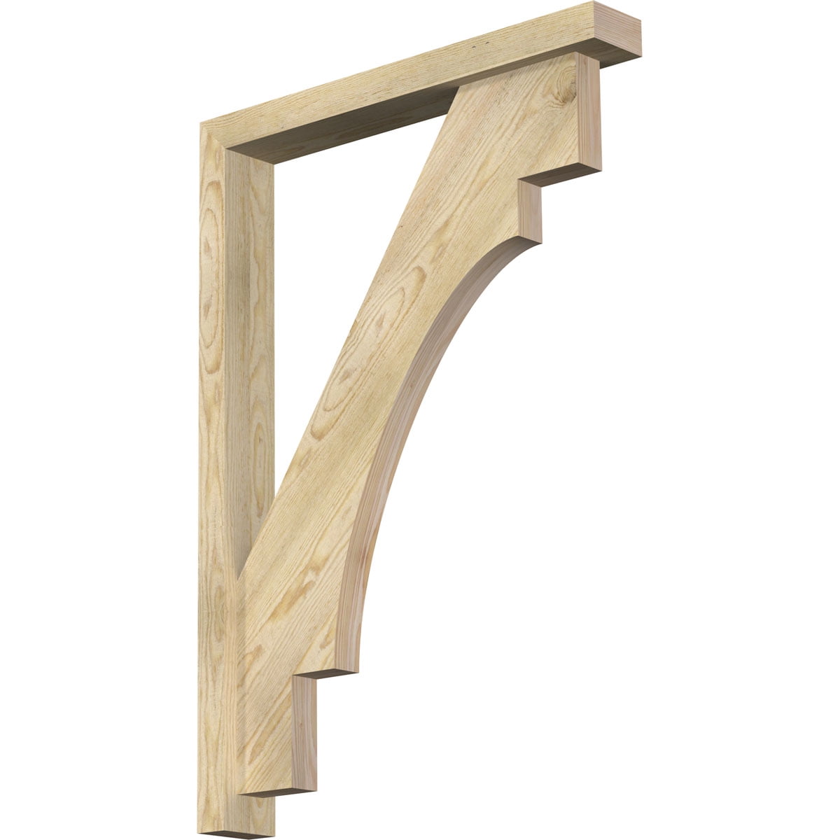 Ekena Millwork 4"W x 28"D x 40"H Merced Block Rough Sawn Bracket w ...