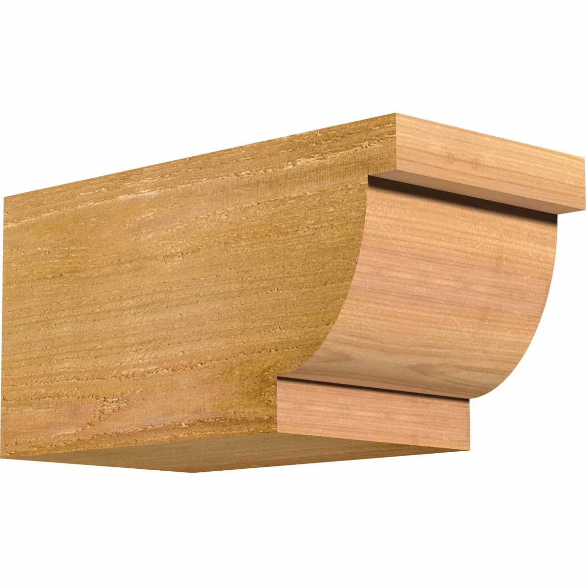 Ekena Millwork 4"W x 6"H x 12"L Alpine Rough Sawn Rafter Tail, Western ...