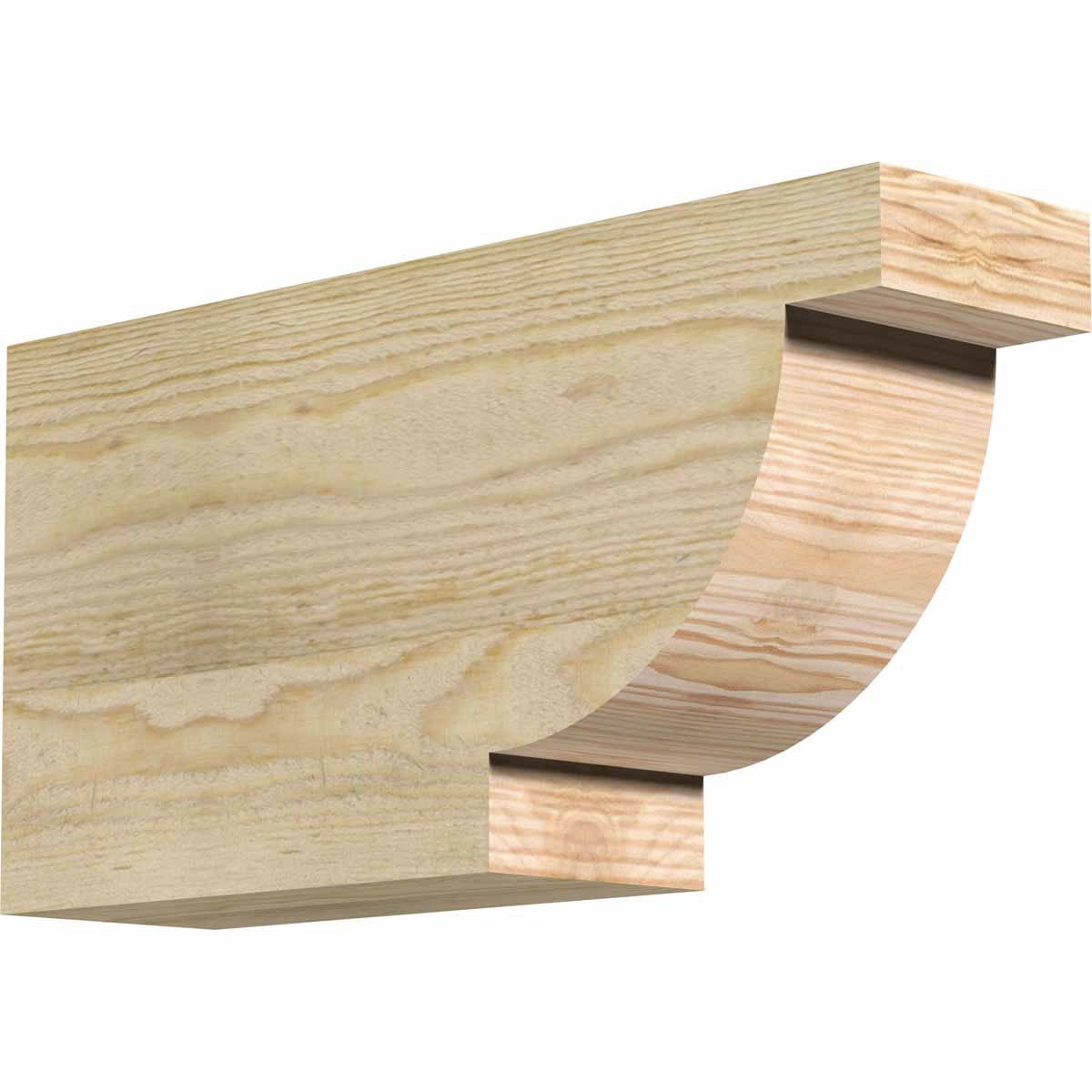 Ekena Millwork 4"W x 8"H x 16"L Alpine Rough Sawn Rafter Tail, Douglas ...