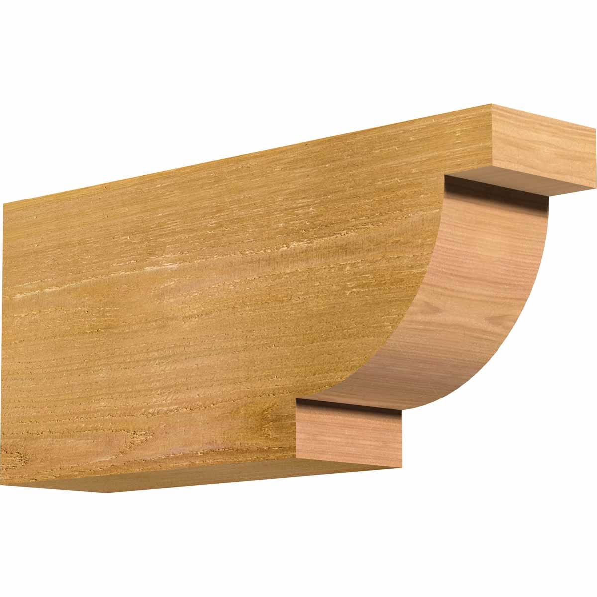 Ekena Millwork 4"W x 8"H x 18"L Alpine Rough Sawn Rafter Tail, Western ...