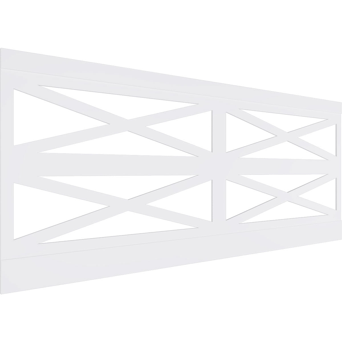 Ekena Millwork 40"H x 94 1/2"W Farmhouse Fence PVC Wainscot Paneling ...