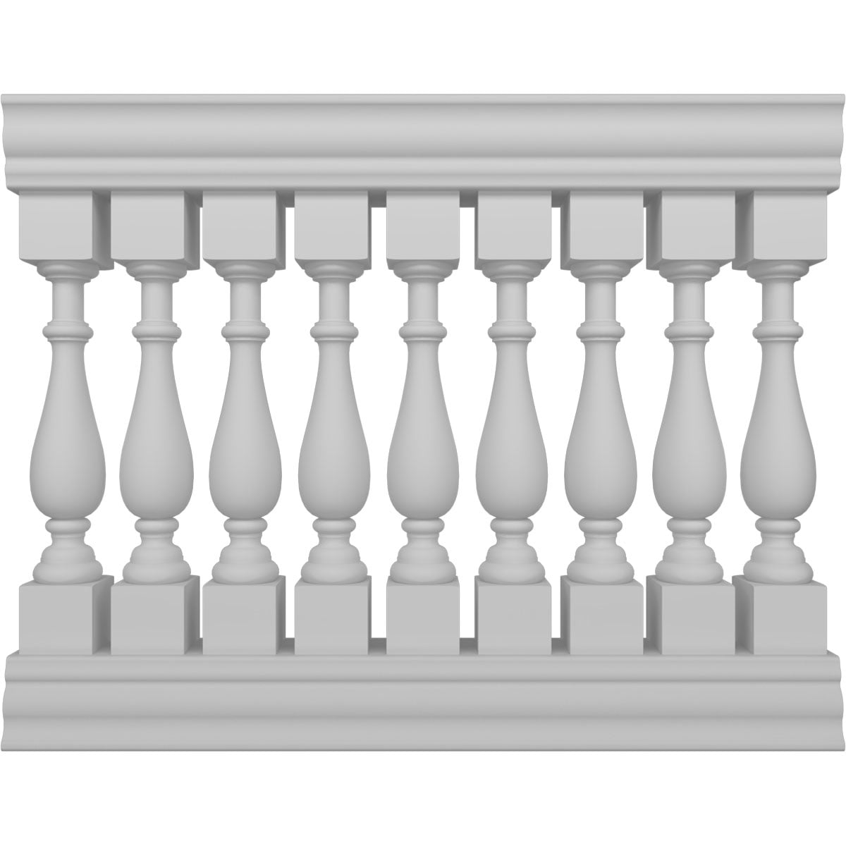 Ekena Millwork 41"H x 4'L Fiberthane Traditional Unassembled Balustrade ...
