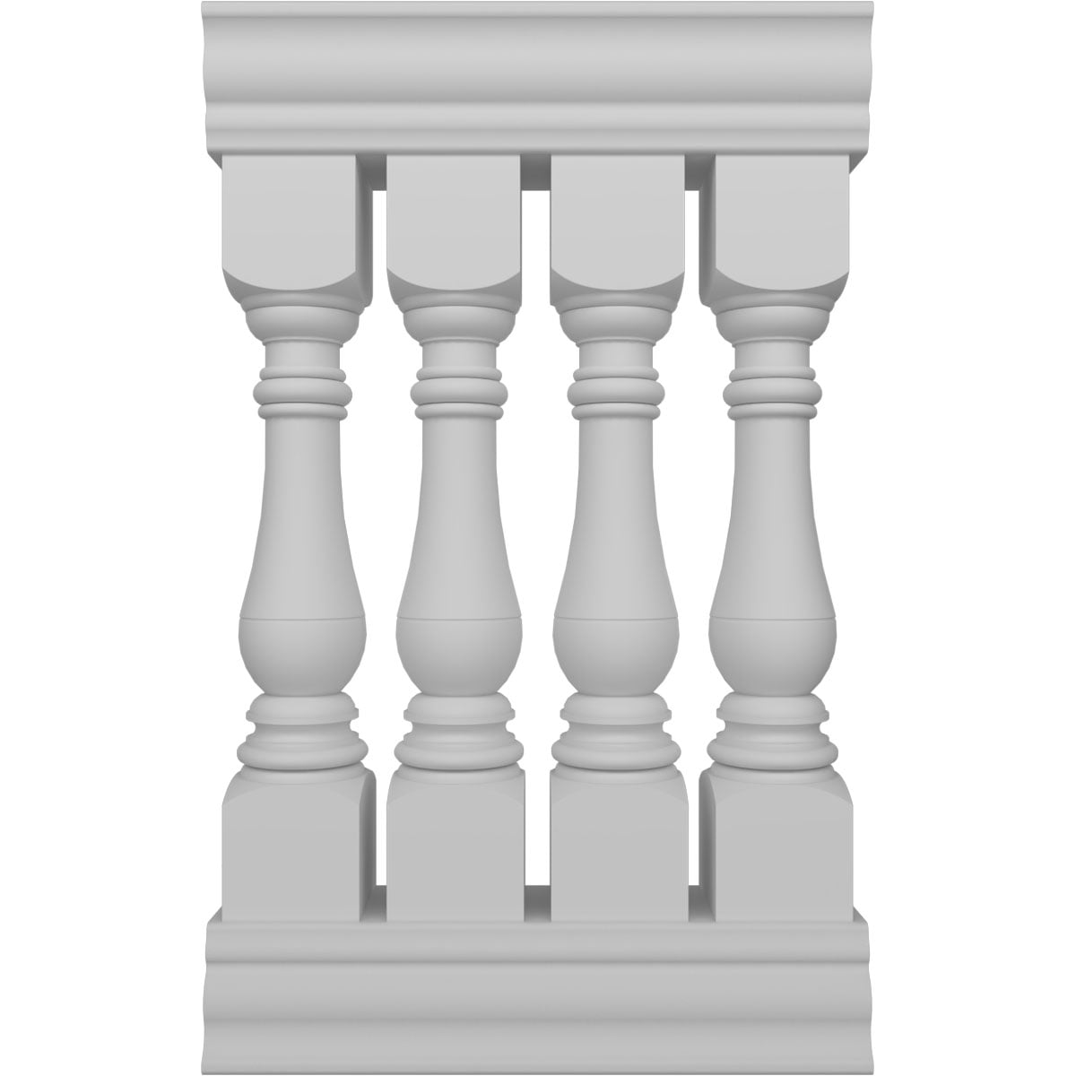 Ekena Millwork 42"H x 2'L Fiberthane Bradford Unassembled Balustrade ...