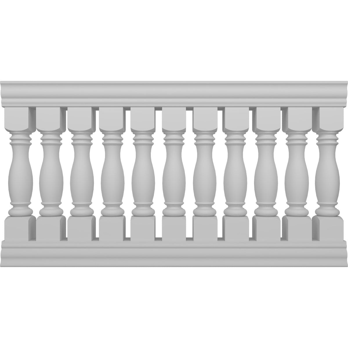 Ekena Millwork 42"H x 6'L Fiberthane Embassy Unassembled Balustrade ...