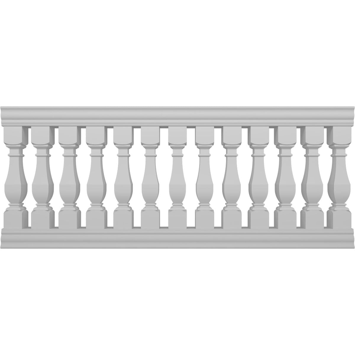 Ekena Millwork 42"H x 8'L Fiberthane Arcadian Unassembled Balustrade ...