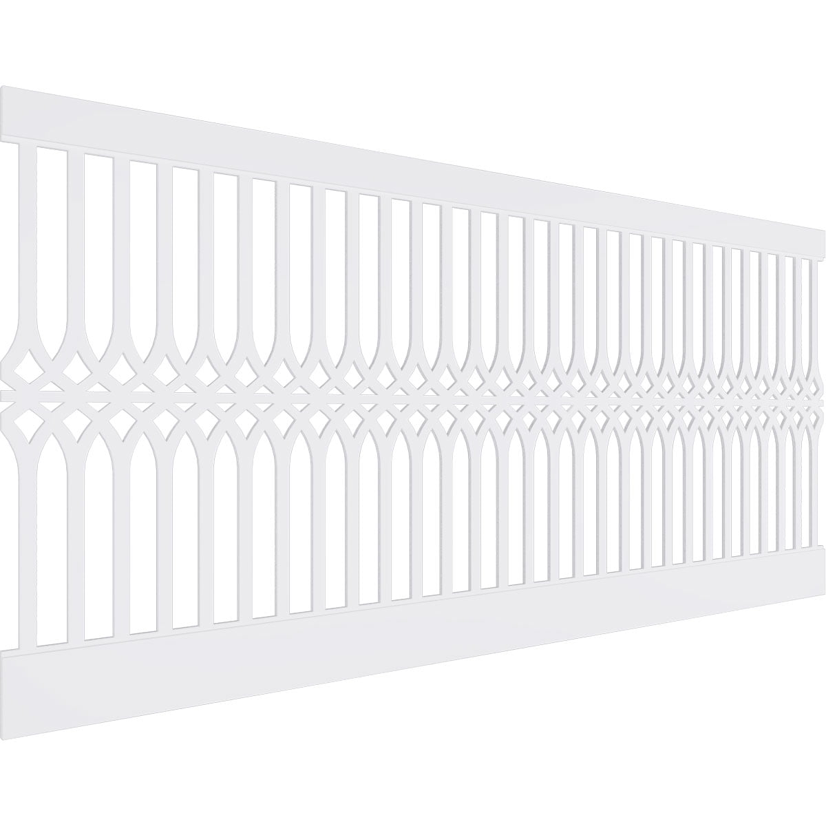 Ekena Millwork 44"H x 94 1/2"W Cedar Park PVC Wainscot Paneling Kit ...