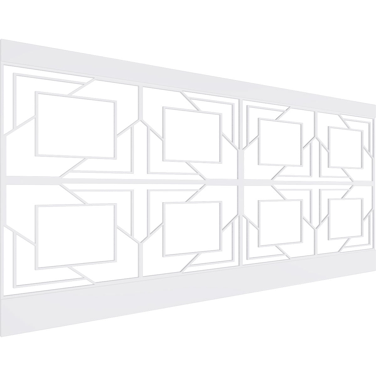 Ekena Millwork 44"H x 94 1/2"W Monument PVC Wainscot Paneling Kit ...