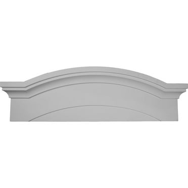 Ekena Millwork 31 3/4"W x 16"H x 1 3/4"P Half Round Sunburst Pediment ...