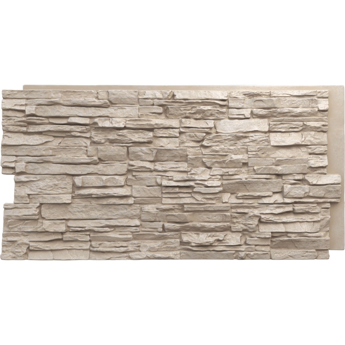 Ekena Millwork 45 3/4"W x 24 1/2"H x 1 1/4"D Canyon Ridge Stacked Stone ...