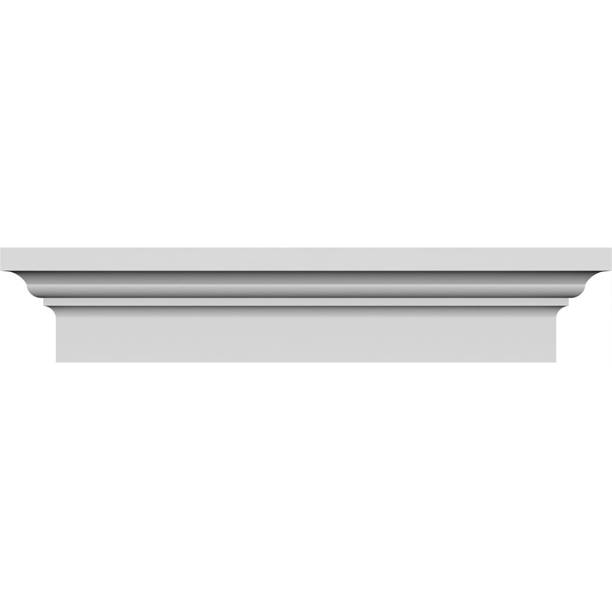 Ekena Millwork 45" Bottom Width x 49 3/8" Top Width x 5"H x 1 7/8"P ...