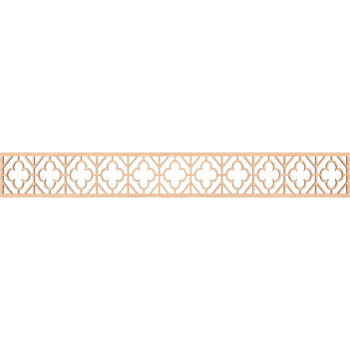 Ekena Millwork 46 1/4"W x 6"H x 1/4"T Hazelton Fretwork Moulding, Red ...