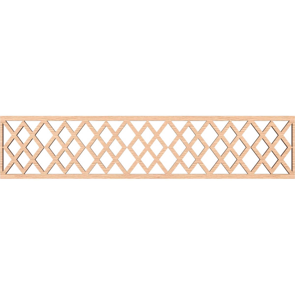 Ekena Millwork 46 3/4"W x 10"H x 3/8"T Hadley Fretwork Moulding, Red ...