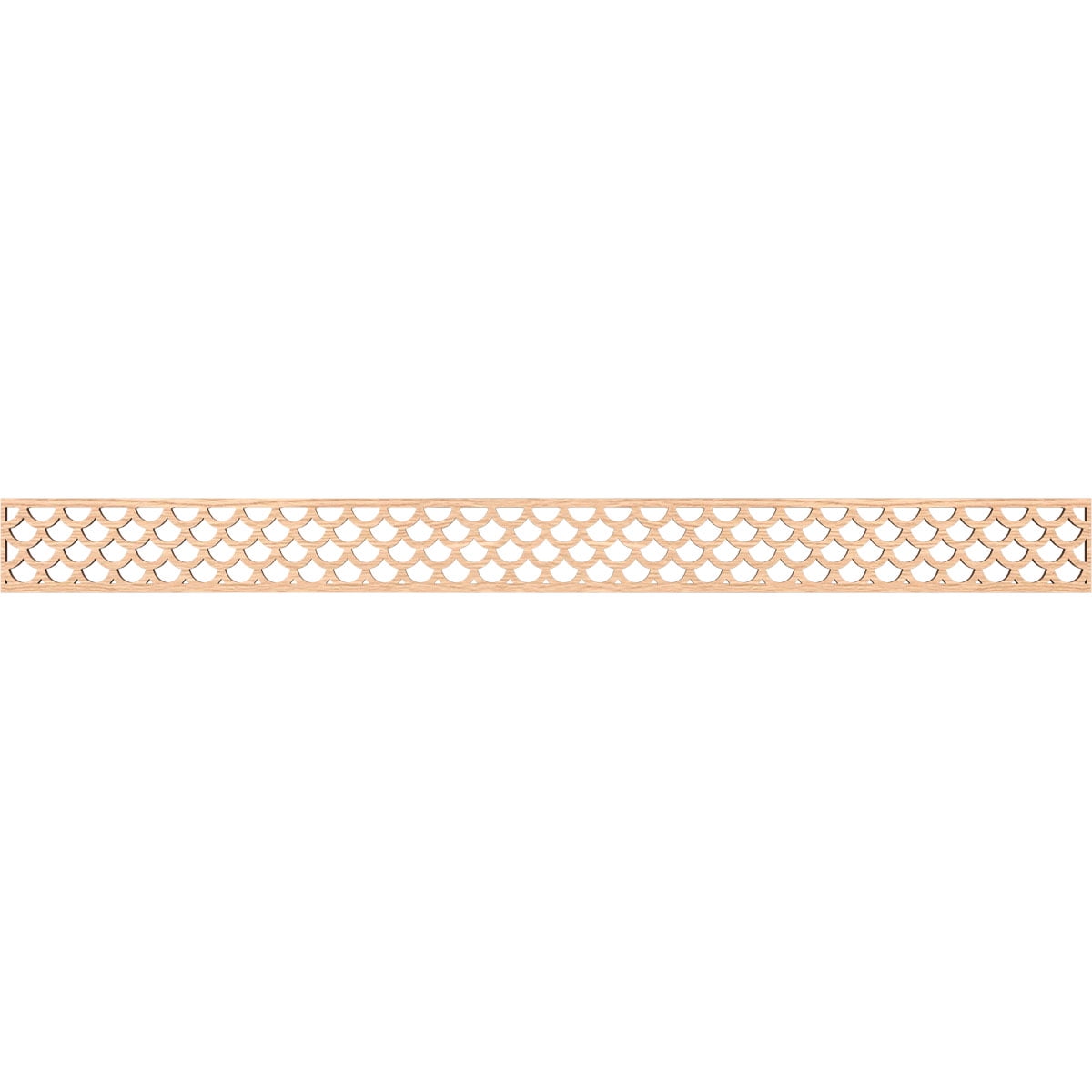 Ekena Millwork 46 3/8"W x 4"H x 1/4"T Hudson Fretwork Moulding, Red Oak ...