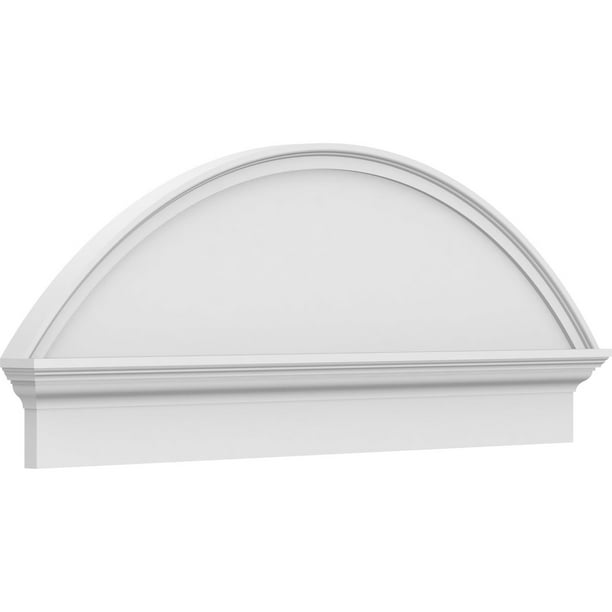 Ekena Millwork 46"W x 18-3/8"H x 2-3/4"P Segment Arch Smooth ...