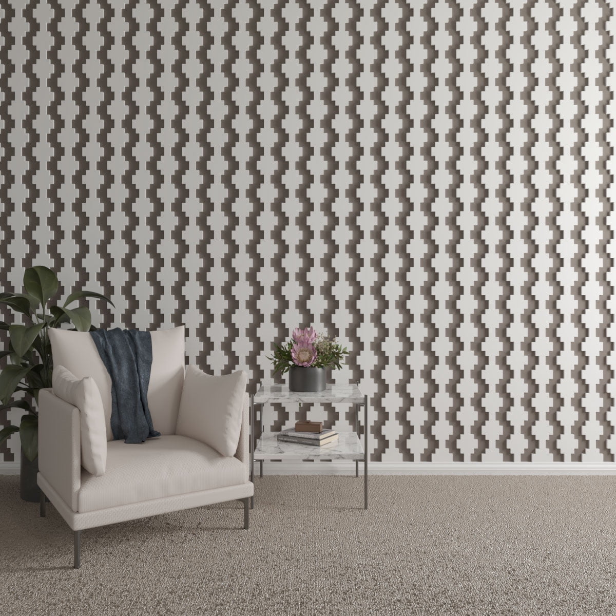 Ekena Millwork 47"H x 1/2"T Gypsum PVC Adjustable Decorative Slat Wall ...