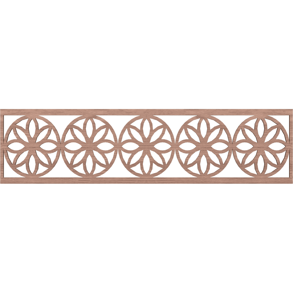 Ekena Millwork 47"W x 12"H x 1/4"T Blume Fretwork Moulding, Walnut ...