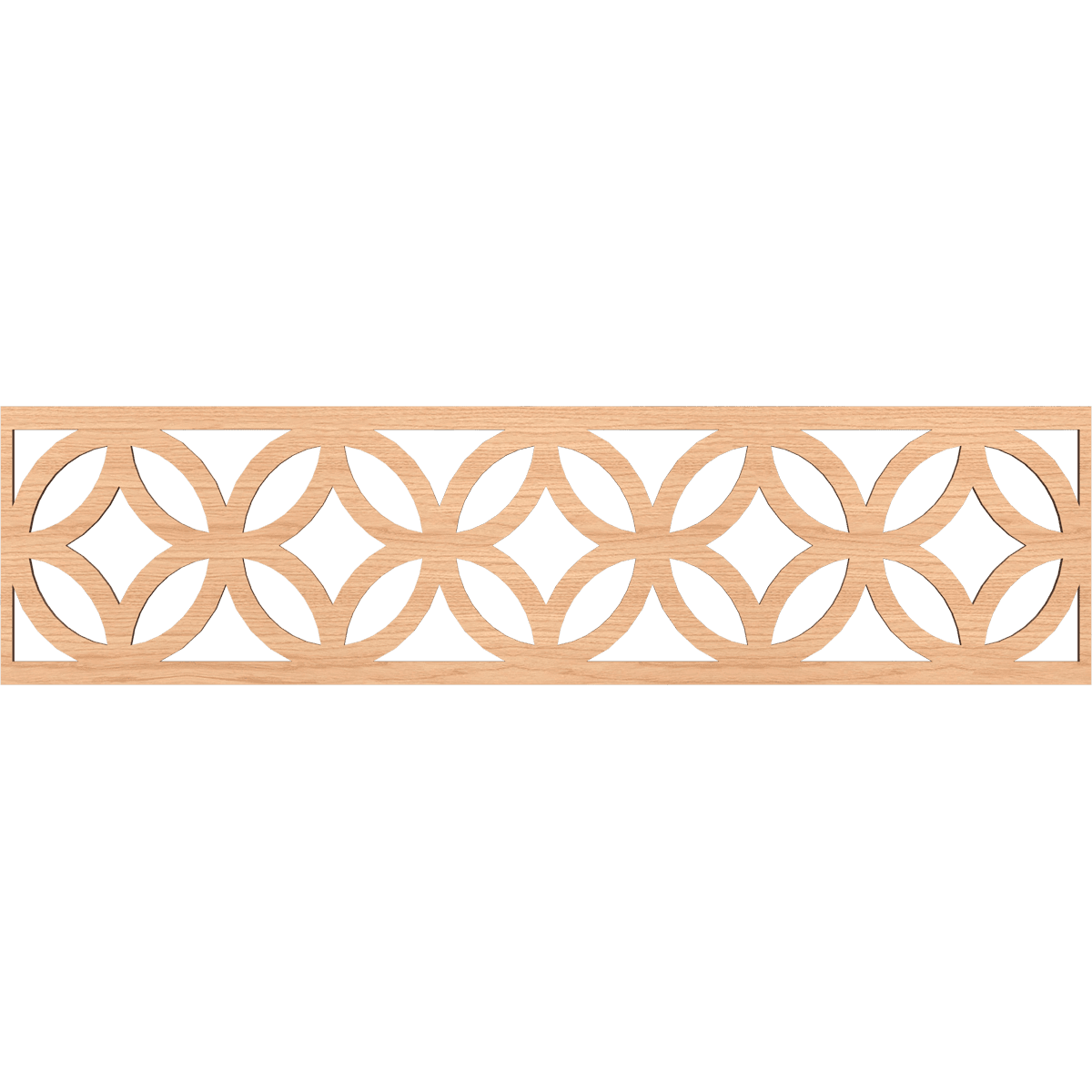 Ekena Millwork 47"W x 12"H x 1/4"T Crosby Fretwork Moulding, Hickory ...