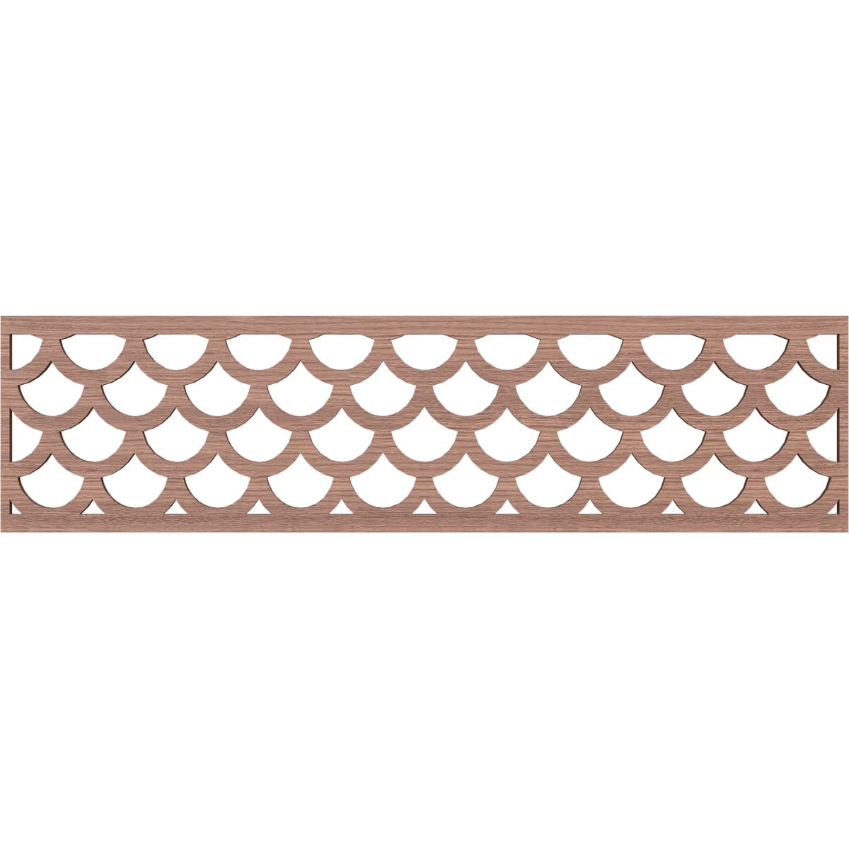 Ekena Millwork 47"W x 12"H x 3/8"T Hudson Fretwork Moulding, Walnut ...