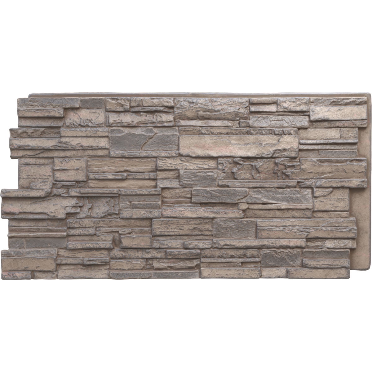 Ekena Millwork 48 5/8"W x 24 3/4"H x 1 1/4"D Cascade Stacked Stone ...