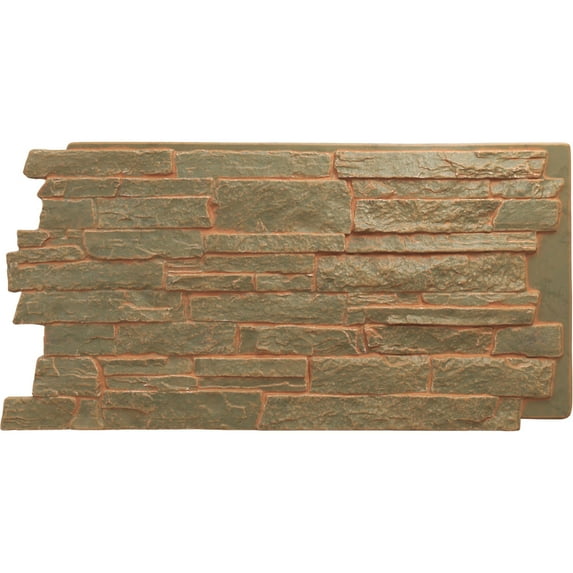 Ekena Millwork 49"W x 25 1/2"H x 1 1/4"D Acadia Ledge Stacked Stone ...