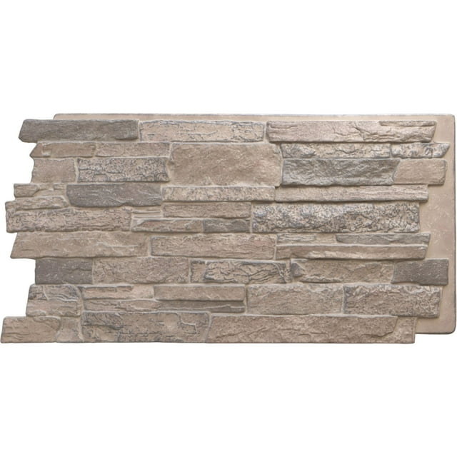 Ekena Millwork 49"W x 25 1/2"H x 1 1/4"D Acadia Ledge Stacked Stone ...
