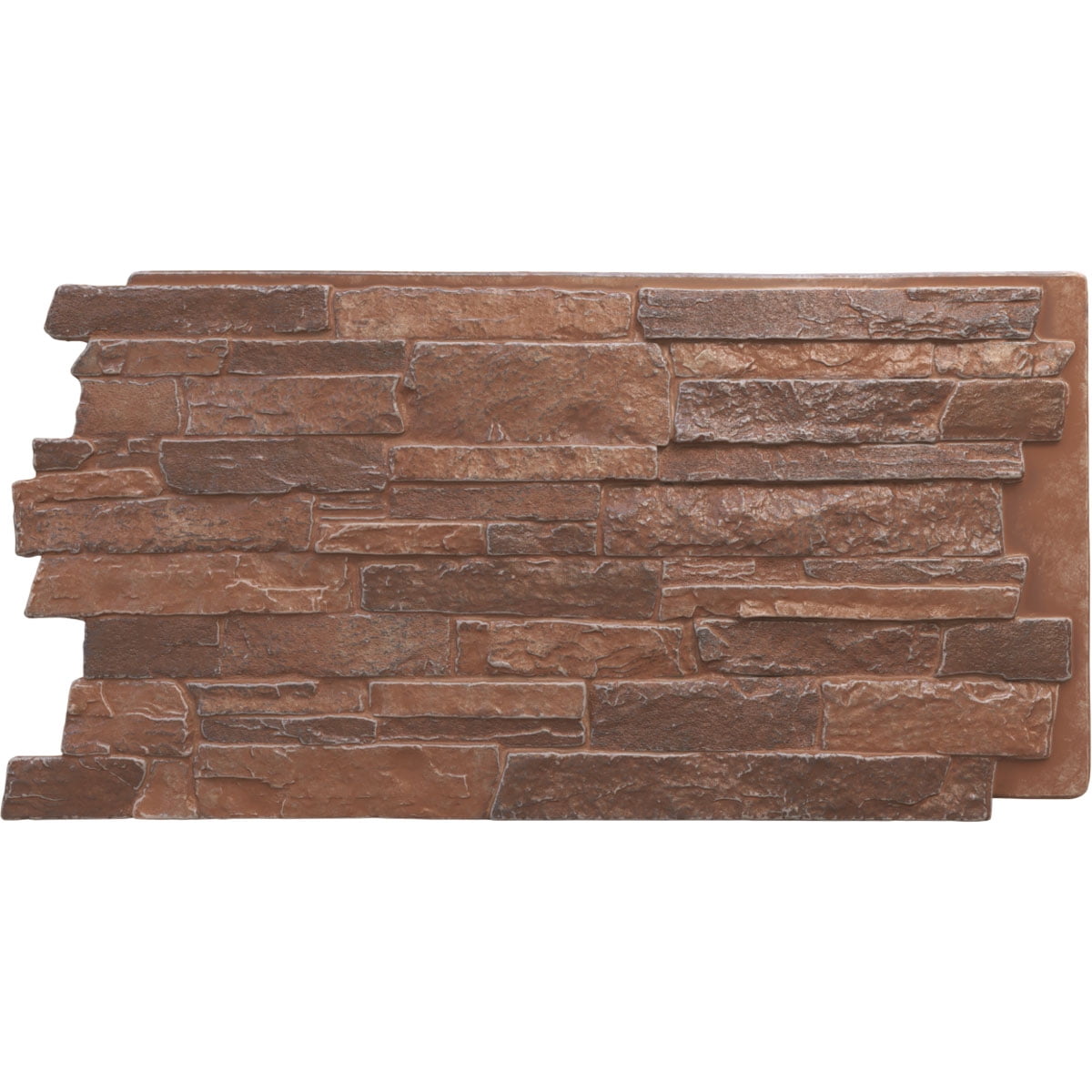 Ekena Millwork 49"W x 25 1/2"H x 1 1/4"D Acadia Ledge Stacked Stone, EverStone Faux Stone Siding ...