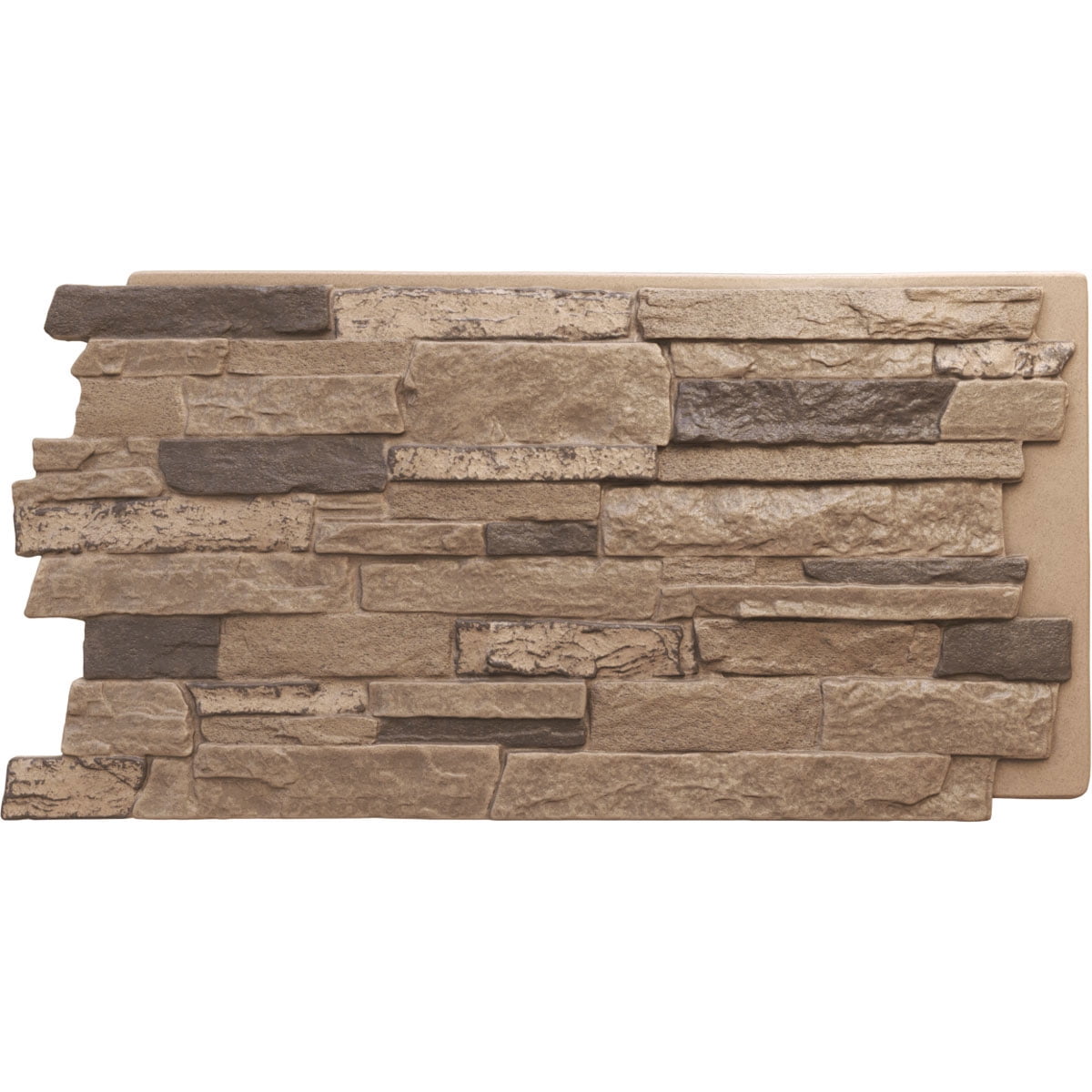 Ekena Millwork 49"W x 25.50"H x 1.25"D Acadia Ledge Stacked Stone ...