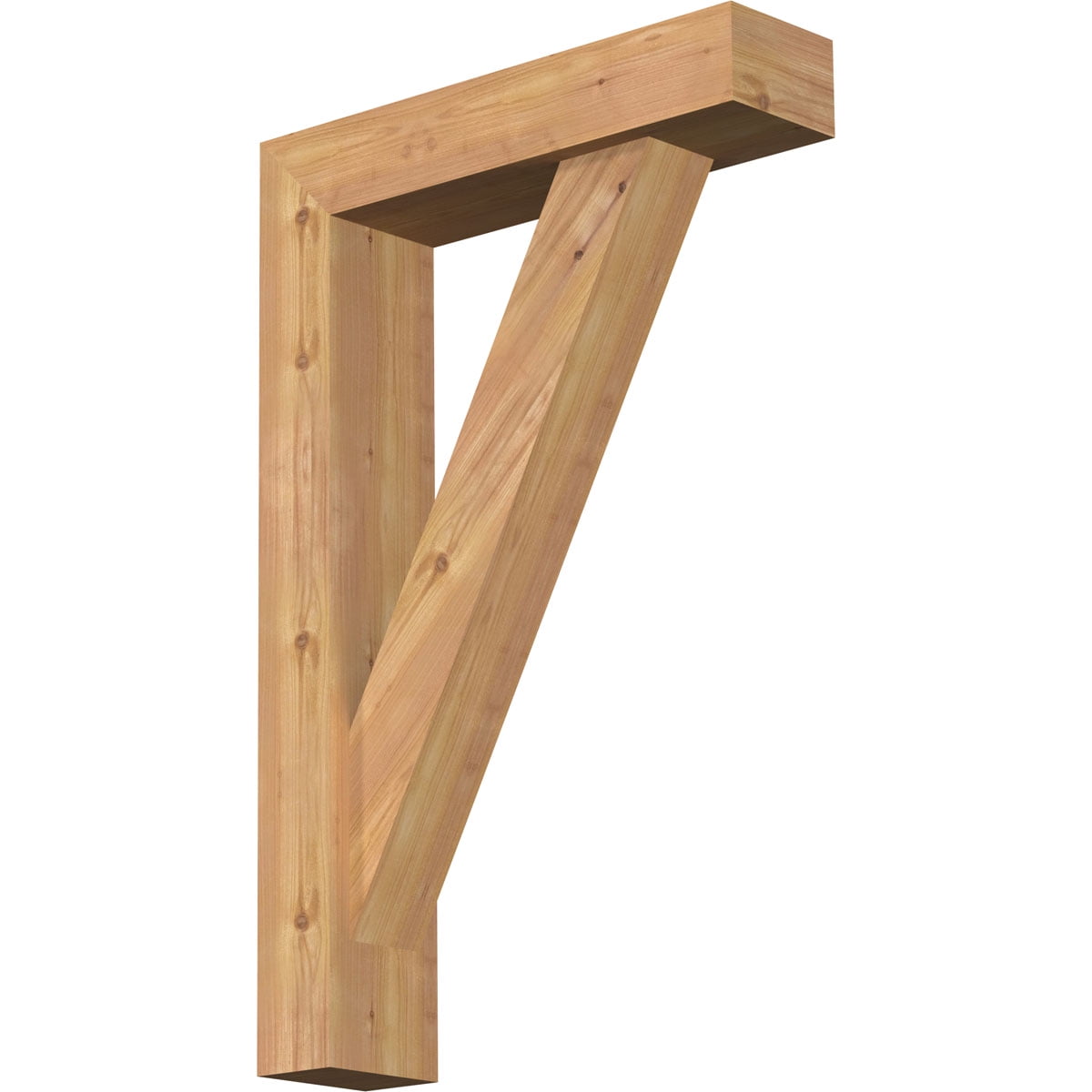 Ekena Millwork 5 1/2"W x 22"D x 34"H Traditional Block Smooth Bracket w ...