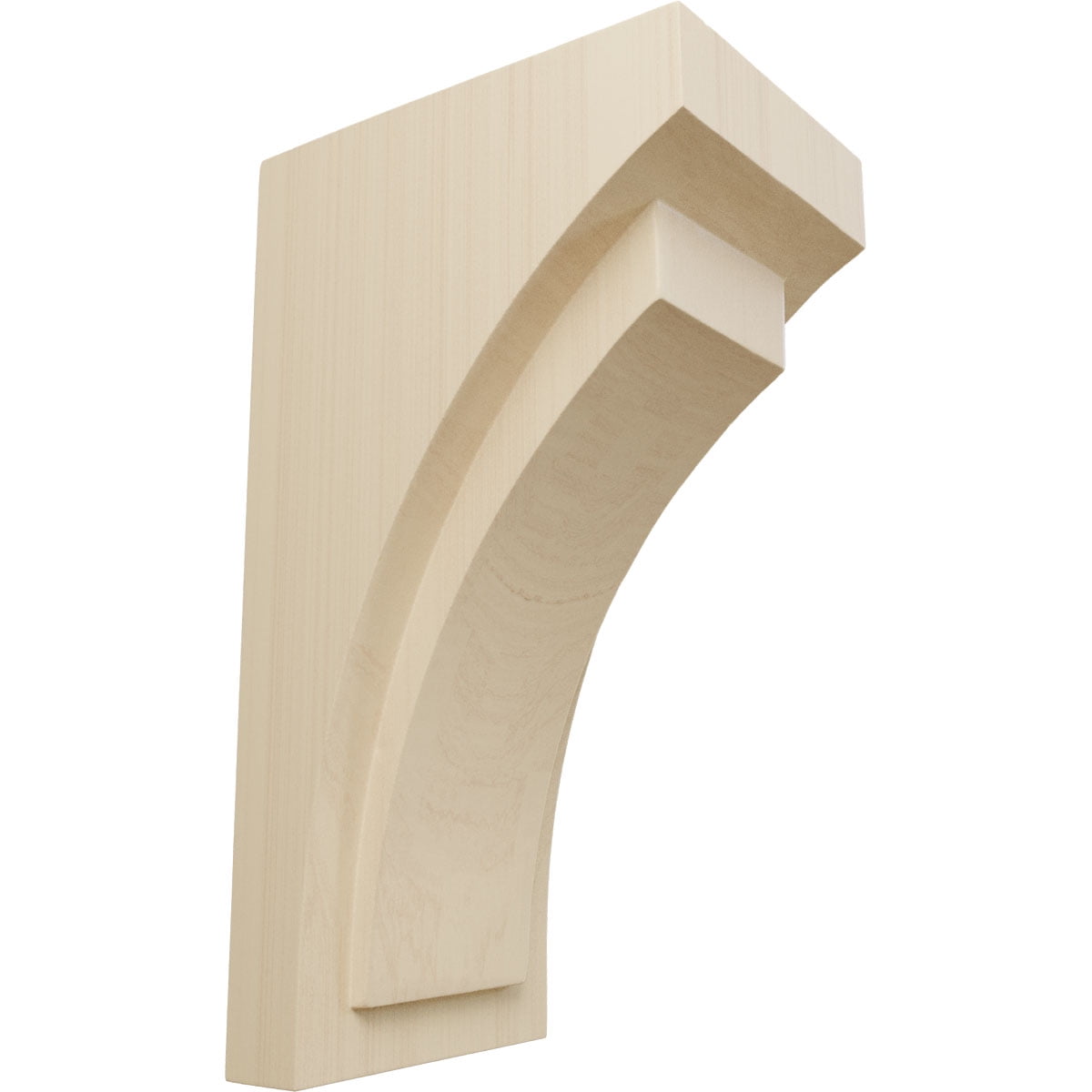 Ekena Millwork 5"W x 6 3/4"D x 12"H Large Felix Wood Corbel, Rubberwood ...