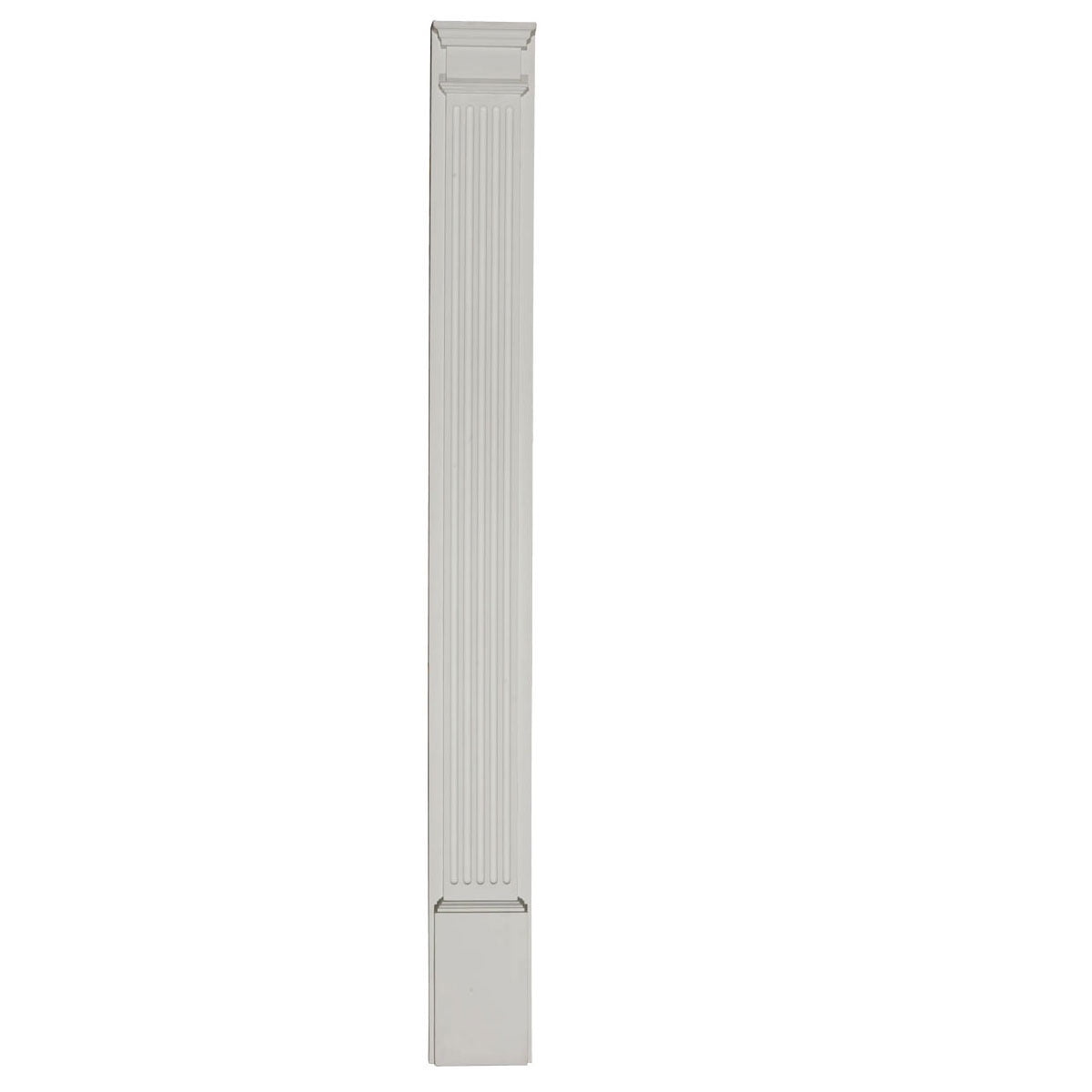 Ekena Millwork 5"W x 90"H x 2"D with 13 3/8" Attached Plinth, Fluted ...