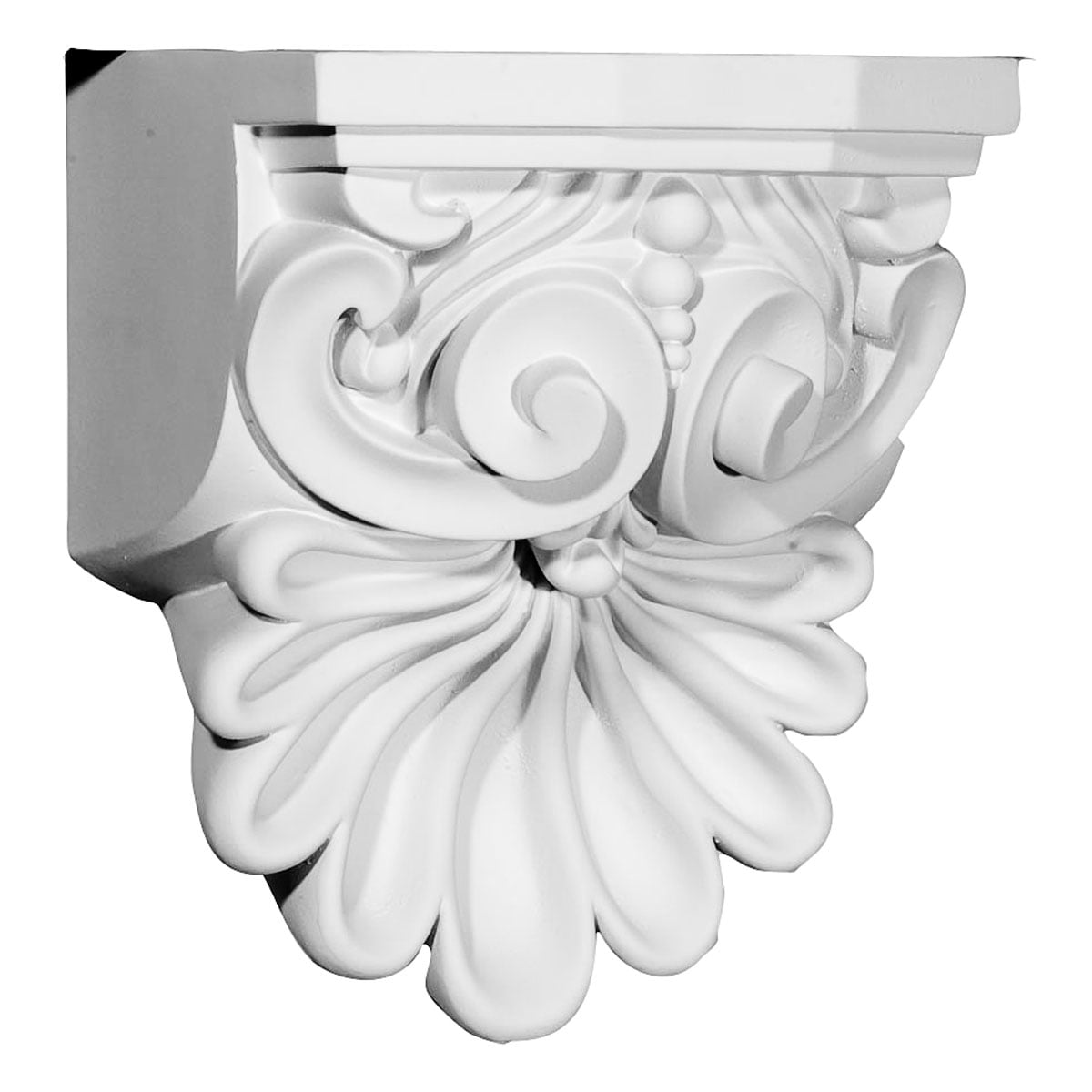 Ekena Millwork 6 3/8"W x 5 5/8"D x 9"H Quentin Shell Corbel - Walmart.com