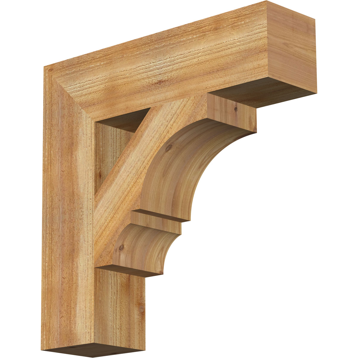 Ekena Millwork 6"W x 24"D x 24"H Balboa Block Rough Sawn Bracket ...