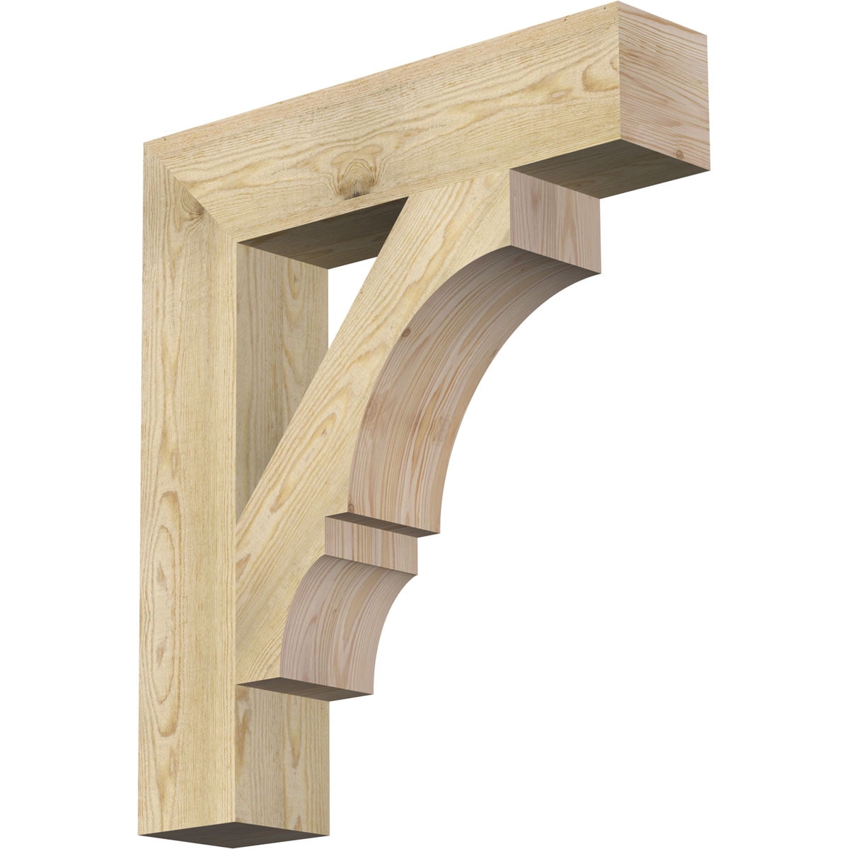 Ekena Millwork 6"W x 28"D x 32"H Balboa Block Rough Sawn Bracket ...