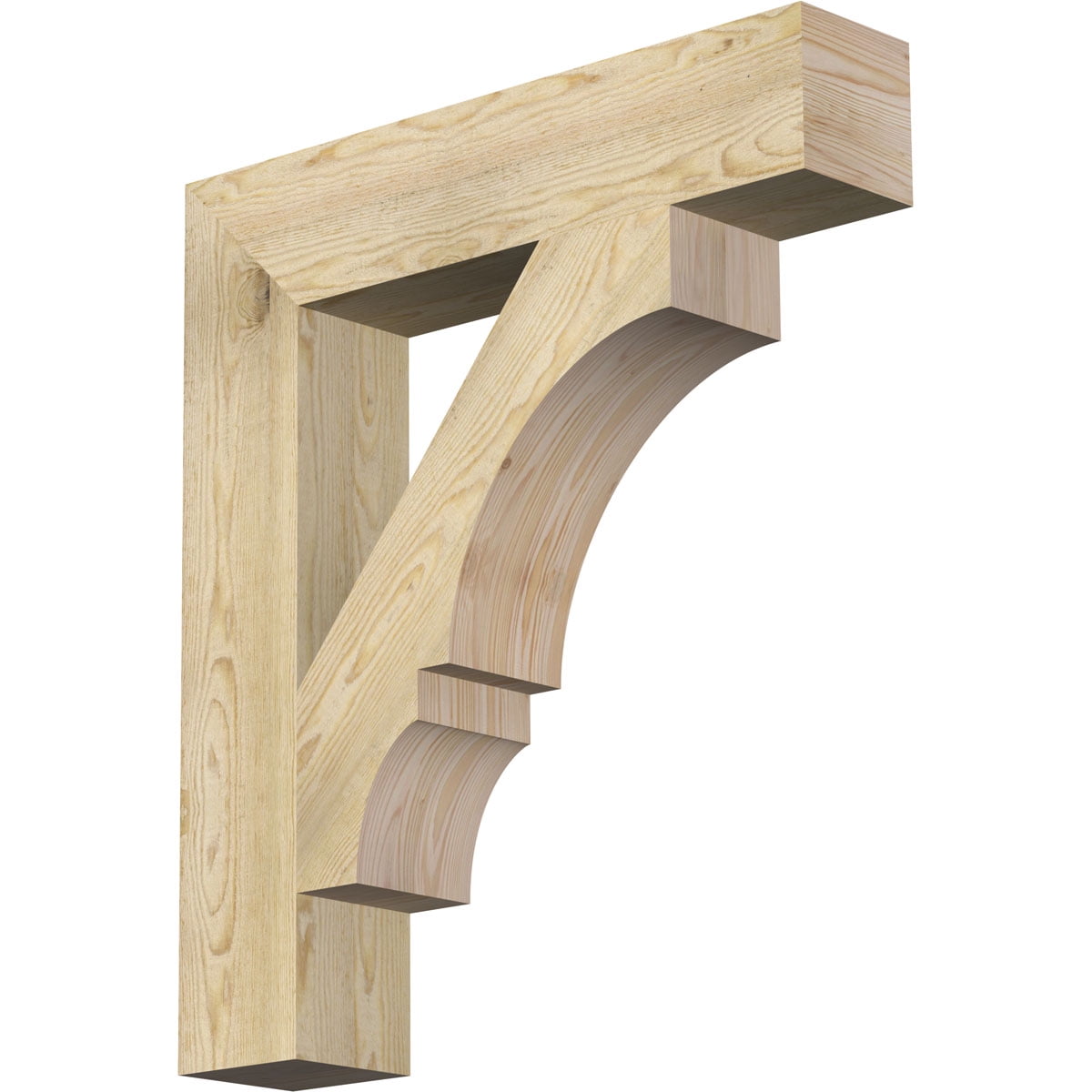 Ekena Millwork 6"W x 30"D x 34"H Balboa Block Rough Sawn Bracket ...
