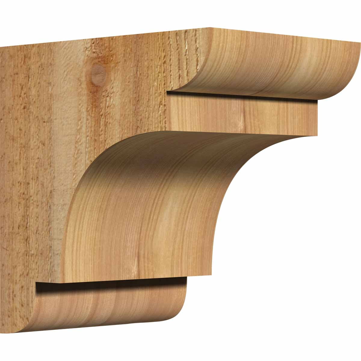 Ekena Millwork 6"W x 8"D x 8"H New Brighton Rough Sawn Corbel, Western ...