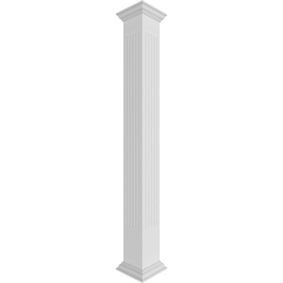Ekena Millwork 12"W x 9'H Craftsman Classic Square Non-Tapered Recessed ...