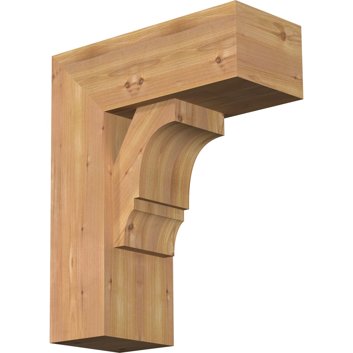 Ekena Millwork 7 1/2"W x 18"D x 22"H Balboa Block Smooth Bracket w ...