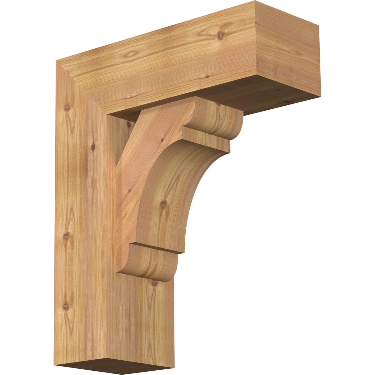 Ekena Millwork 7 1/2"W x 20"D x 24"H Olympic Block Smooth Bracket w ...