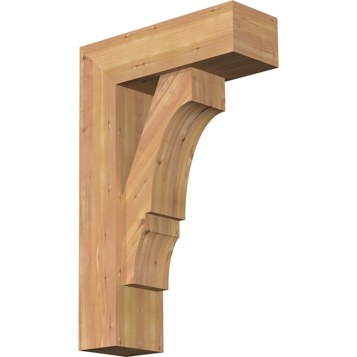 Ekena Millwork 7 1/2"W x 22"D x 34"H Balboa Block Smooth Bracket w ...