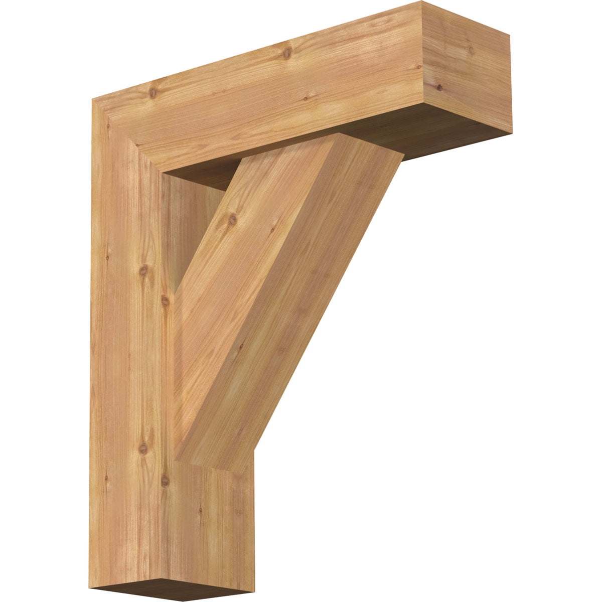 Ekena Millwork 7 1/2"W x 24"D x 28"H Traditional Block Smooth Bracket w ...