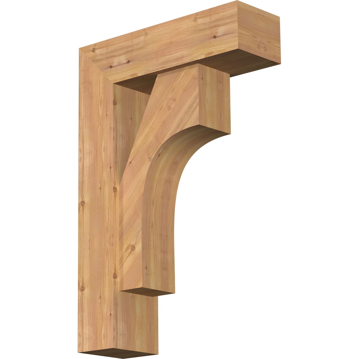 Ekena Millwork 7 1/2"W x 24"D x 36"H Westlake Block Smooth Bracket w ...