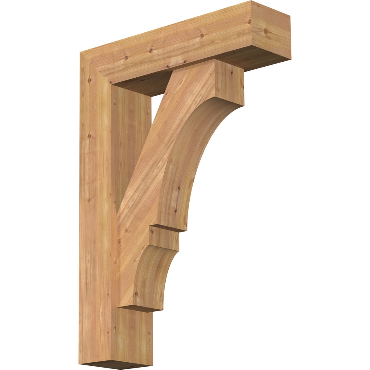 Ekena Millwork 7 1/2"W x 28"D x 40"H Balboa Block Smooth Bracket w ...