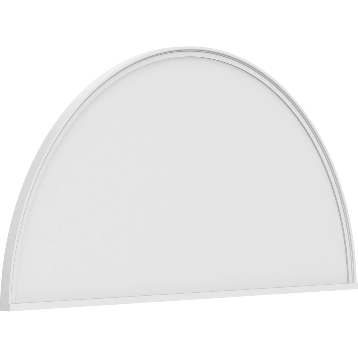 Ekena Millwork 76"W x 38"H x 2"P Half Round Smooth Architectural Grade ...