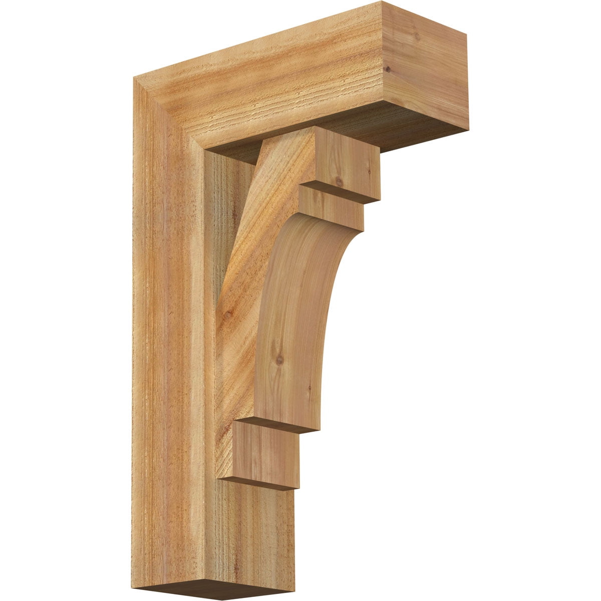Ekena Millwork 8"W x 20"D x 32"H Merced Block Rough Sawn Bracket w ...