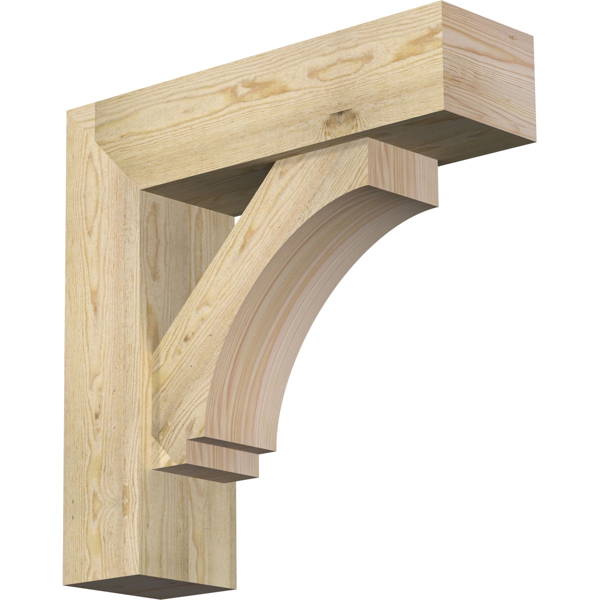 Ekena Millwork 8"W x 28"D x 28"H Imperial Block Rough Sawn Bracket w ...