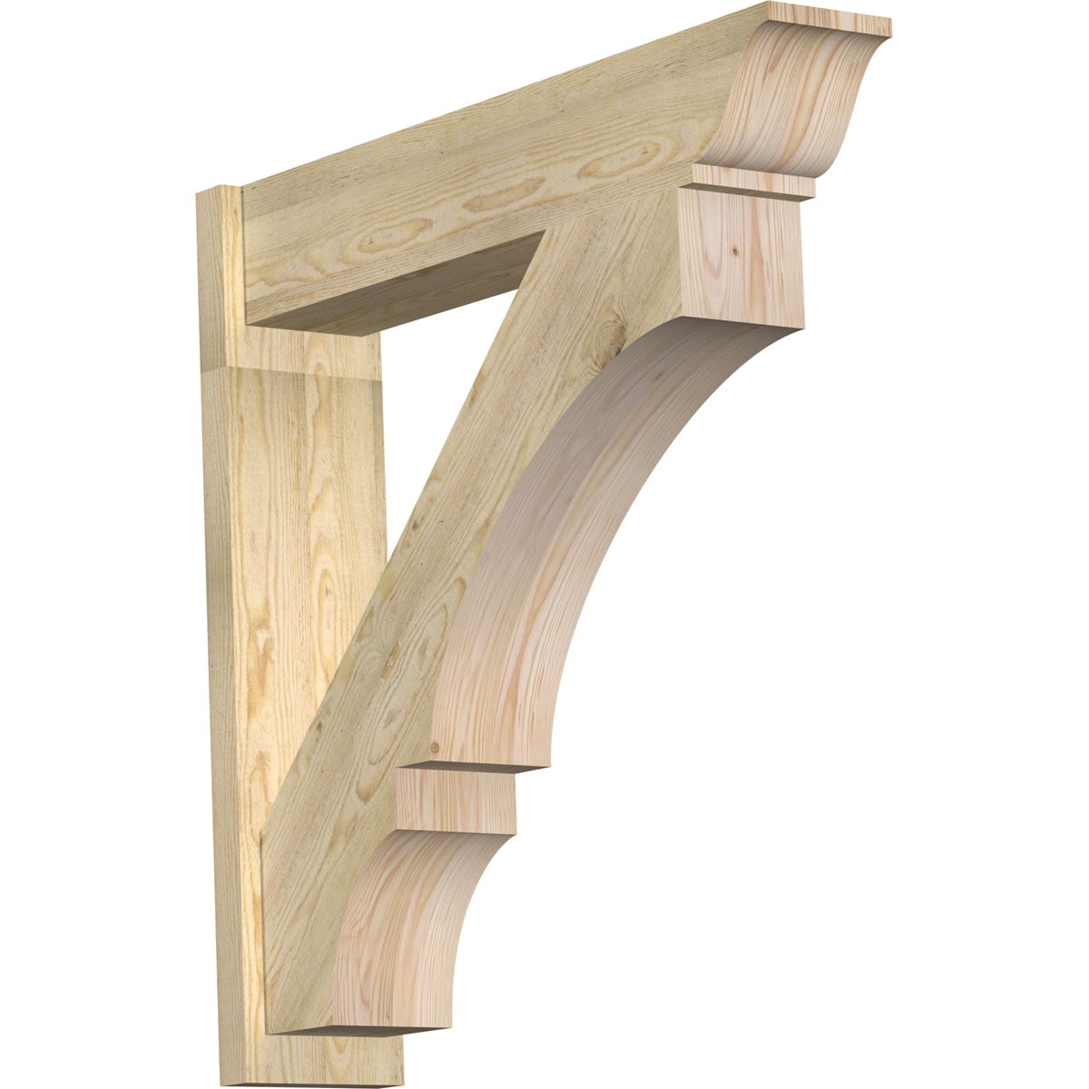 Ekena Millwork 8"W x 38"D x 38"H Balboa Rough Sawn Traditional ...