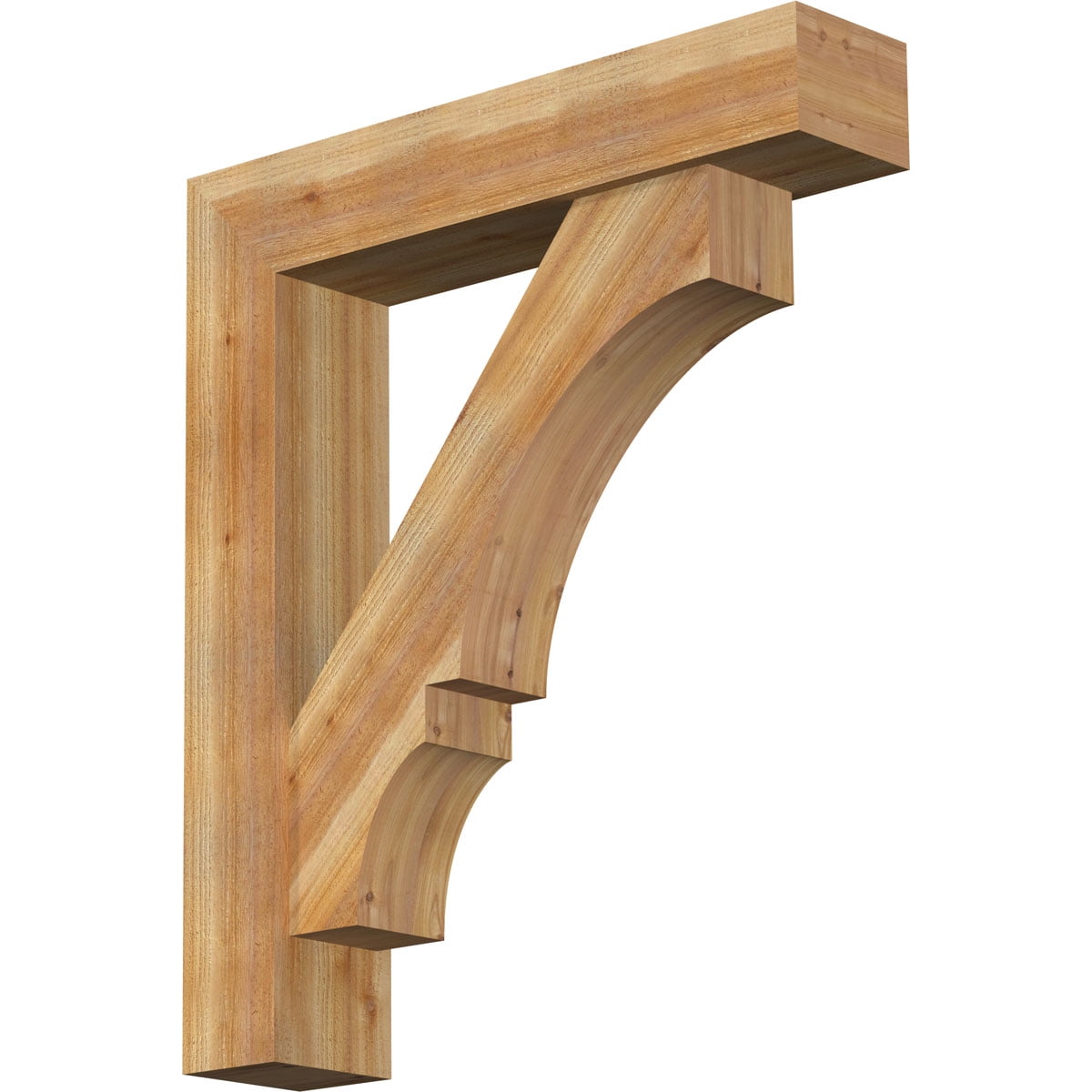 Ekena Millwork 8"W x 38"D x 44"H Balboa Block Rough Sawn Bracket w ...