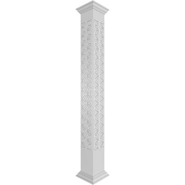 6" x 8' Endura-Aluminum Empire Style Column, Square Shaft (Load-Bearing ...
